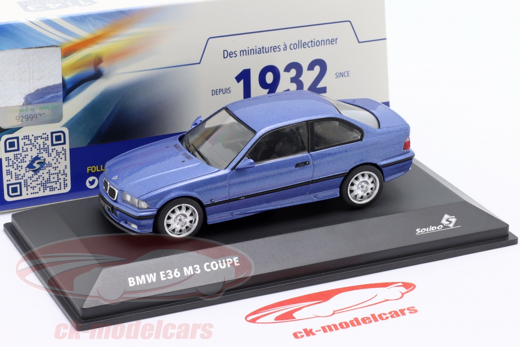 Solido 1:43 BMW M3 (E36) Coupe 建設年 1999 Estoril 青 S4315202 モデル 車 ...