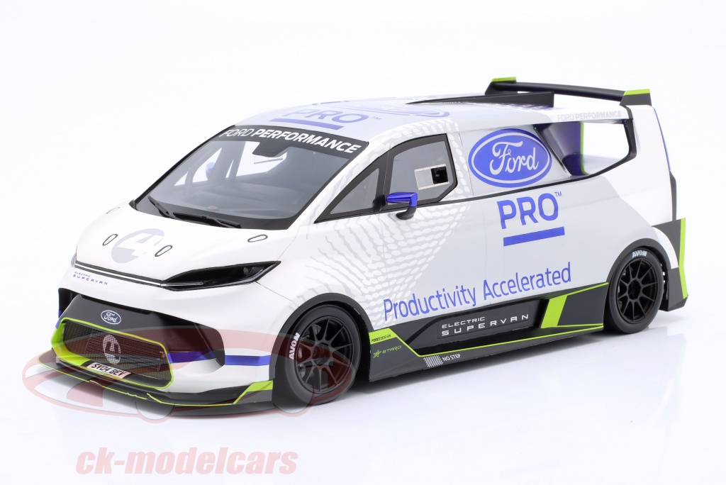 Schuco 1:18 Ford Transit Supervan 4 year 2022 white / grey 450066300 model car 450066300 ...