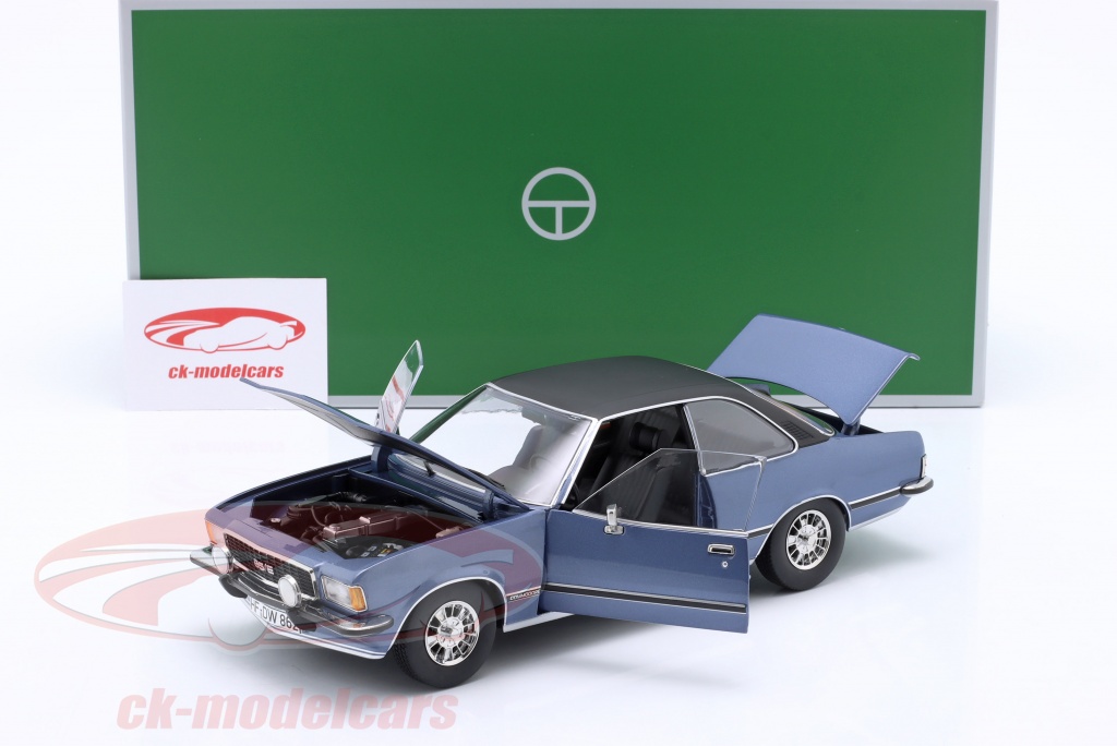TOURING 1:18 Opel Commodore B GS/E Coupe year 1975 blue metallic ...