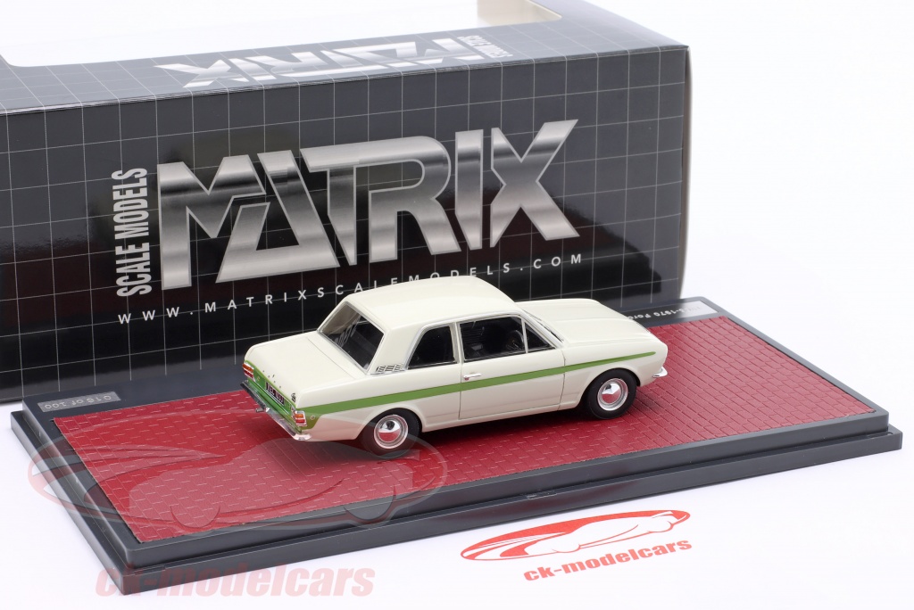 Matrix 1:43 Ford Cortina Lotus Mk II 建造年份 1966-1970 白色的 MX40603-101 模型 ...