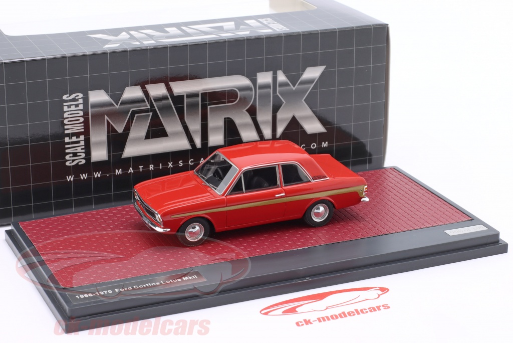 Matrix 1:43 Ford Cortina Lotus Mk II 建設年 1966-1970 赤 MX40603-102 モデル 車 ...