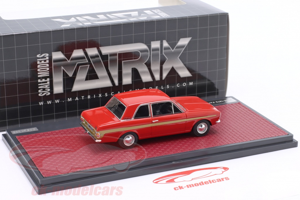 Matrix 1:43 Ford Cortina Lotus Mk II year of construction 1966-1970 red ...