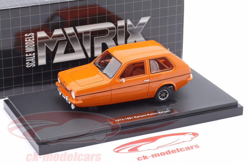 Matrix 1:43 Reliant Robin Saloon 3-Wheel Baujahr 1973-1981 orange ...