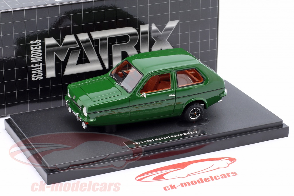 Matrix 1:43 Reliant Robin Saloon 3-Wheel year 1973-1981 green MX31702 ...