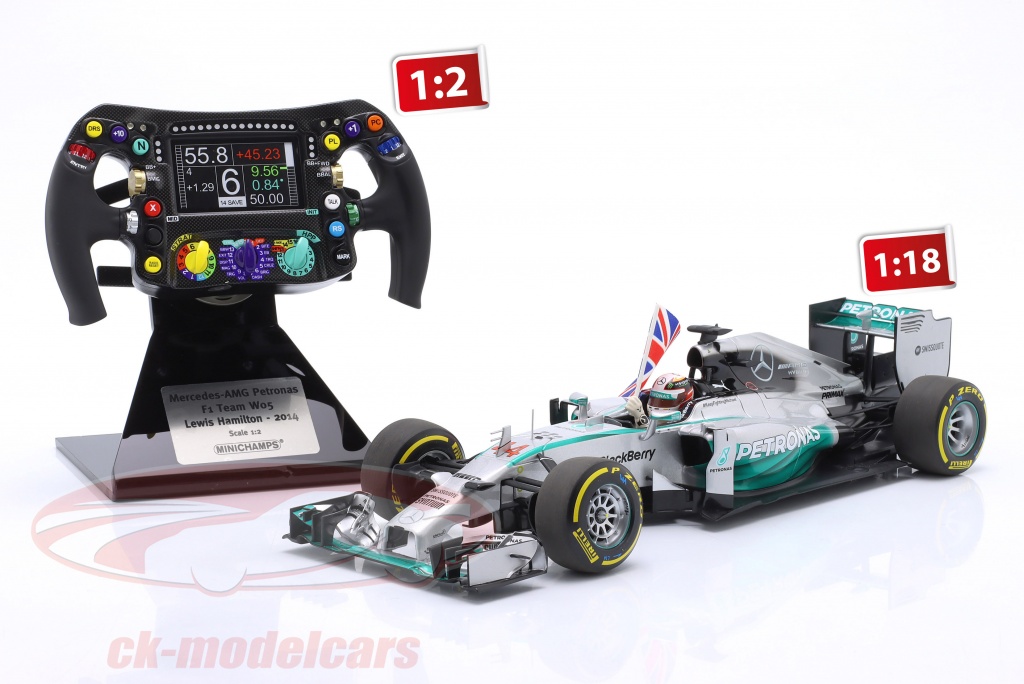 Minichamps 1:2 L. Hamilton Mercedes F1 W05 #44 Formula 1 World Champion ...