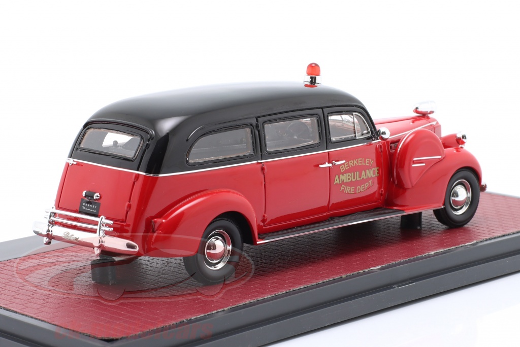 Matrix 1:43 Henney-Packard Fire Department Ambulance year 1940 red ...