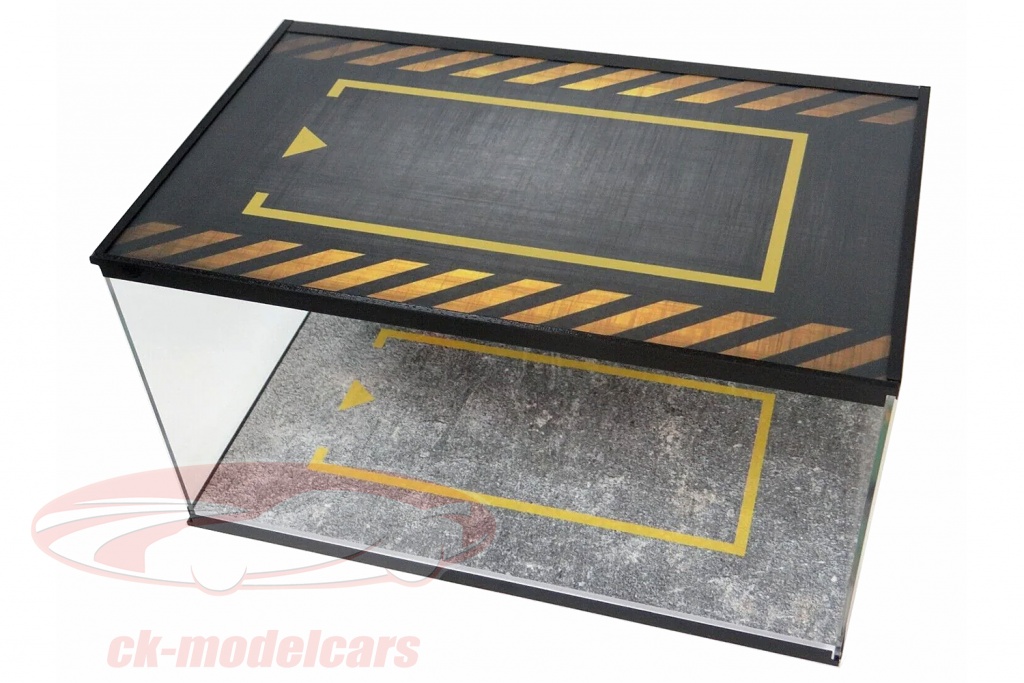 Diorama display case garage design with LED lighting 1:18 Dioramatoys ...