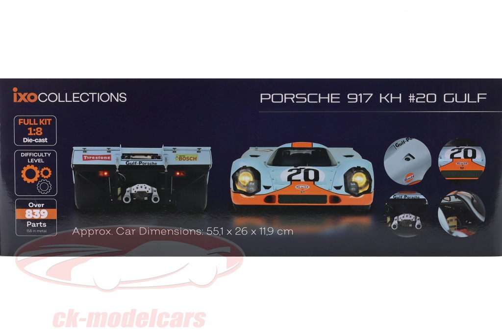 Ixo 1:8 Porsche 917K Gulf #20 24h LeMans 1970 Kit 520010113 model car ...