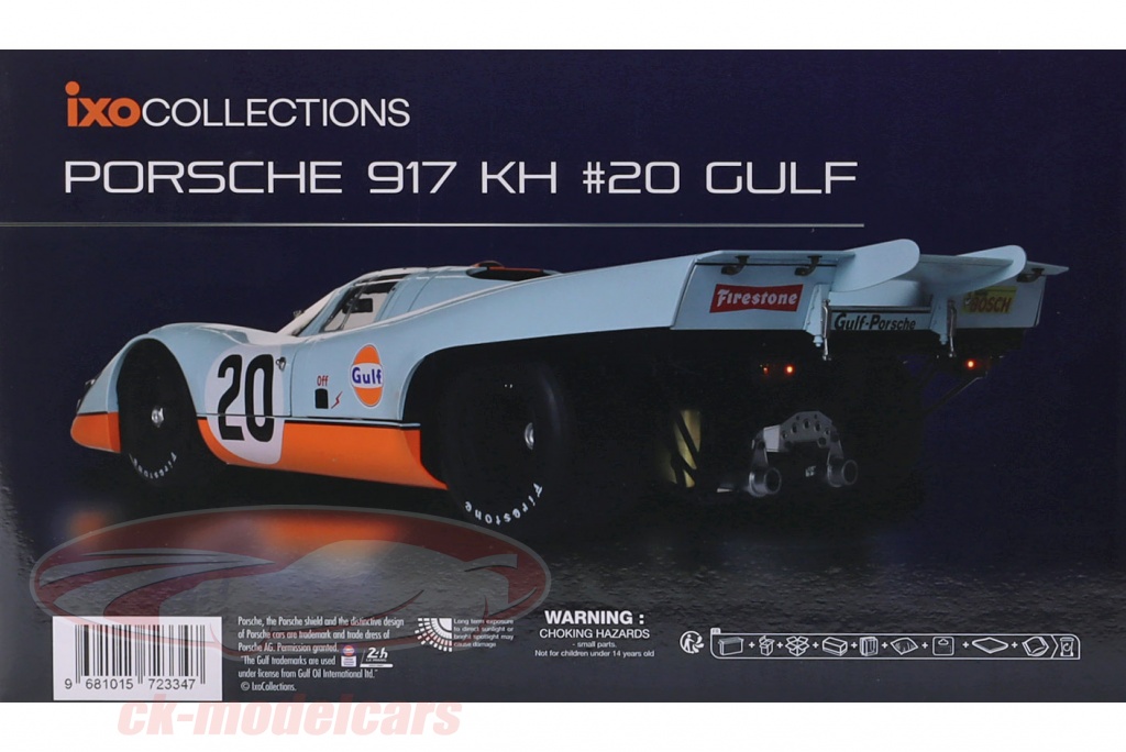 Ixo 1:8 Porsche 917K Gulf #20 24h LeMans 1970 Kit 520010113 model car ...