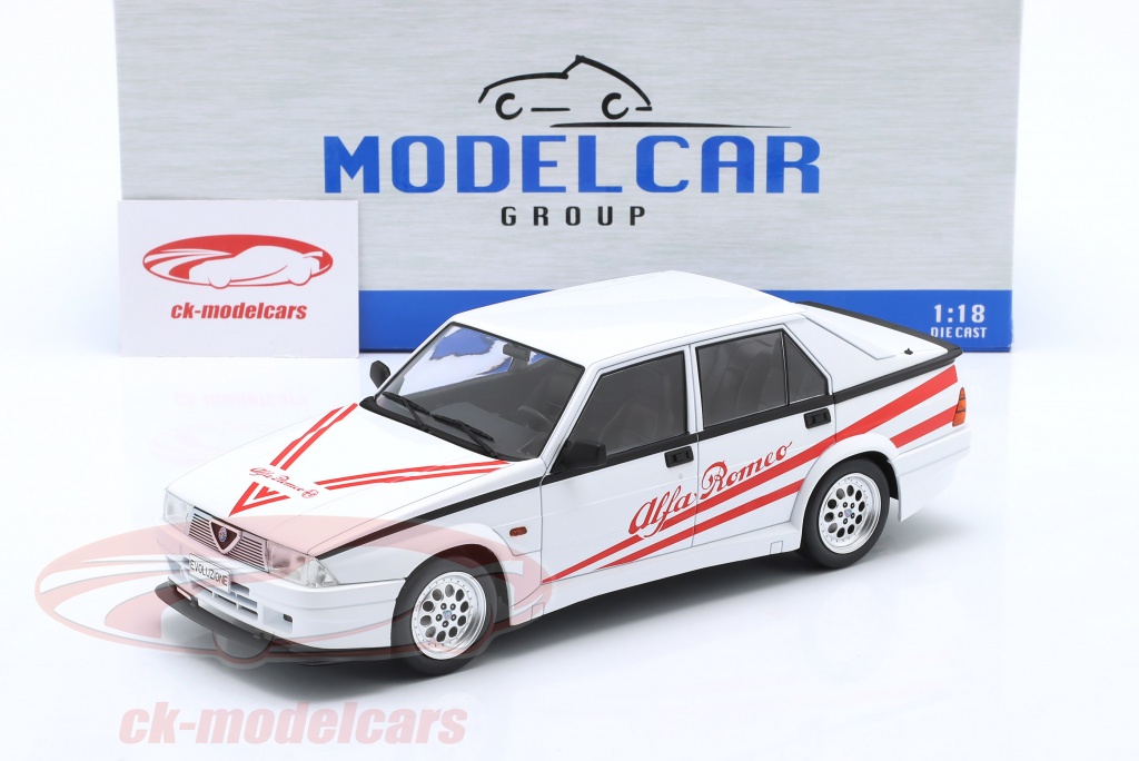 ModelCarGroup 1:18 Alfa Romeo 75 Turbo Evoluzione year 1987 white ...