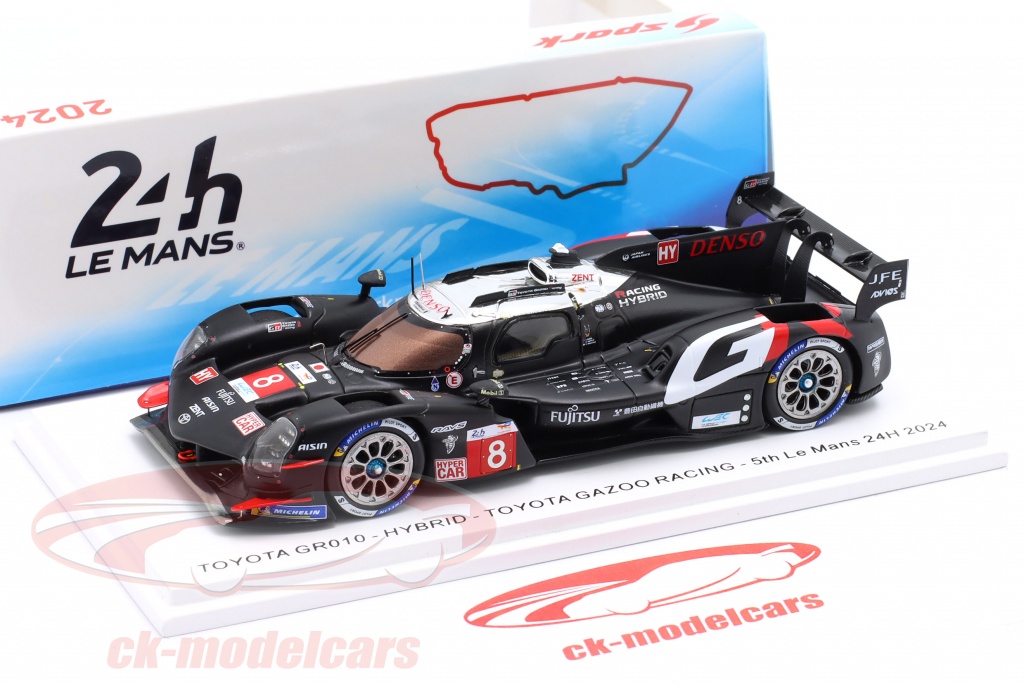 Spark 1:43 Toyota GR010 Hybrid #8 5th 24h LeMans 2024 Buemi, Hartley ...