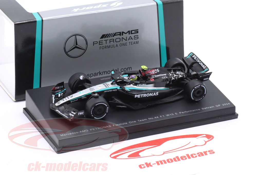 Spark 1:64 L. Hamilton Mercedes-AMG F1 W15 #44 7e Bahrein GP formule 1 ...