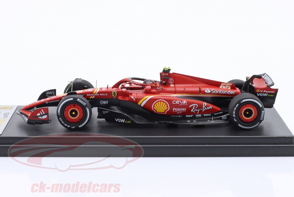 LookSmart 1:43 Carlos Sainz jr. Ferrari SF-24 #55 3º Bahrein GP fórmula 1 2024 LSF1056 modelo ...