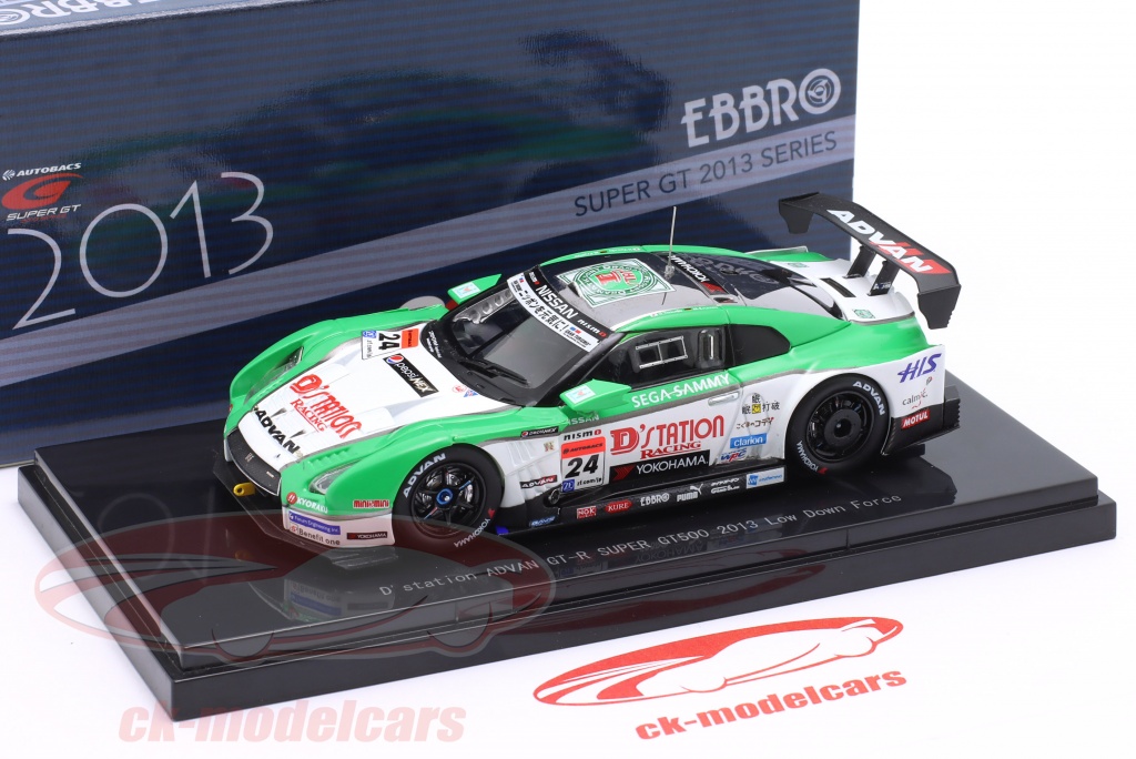 Ebbro 1:43 Nissan GT-R GT500 #24 Super GT 系列 日本 2013 Krumm, Yasuda 44966 模型 汽车 44966 4526175449667