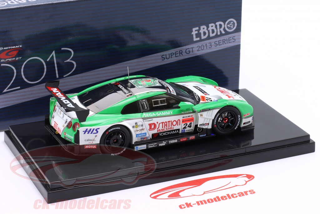 Ebbro 1:43 Nissan GT-R GT500 #24 Super GT serie Japón 2013 Krumm, Yasuda 44966 modelo coche ...