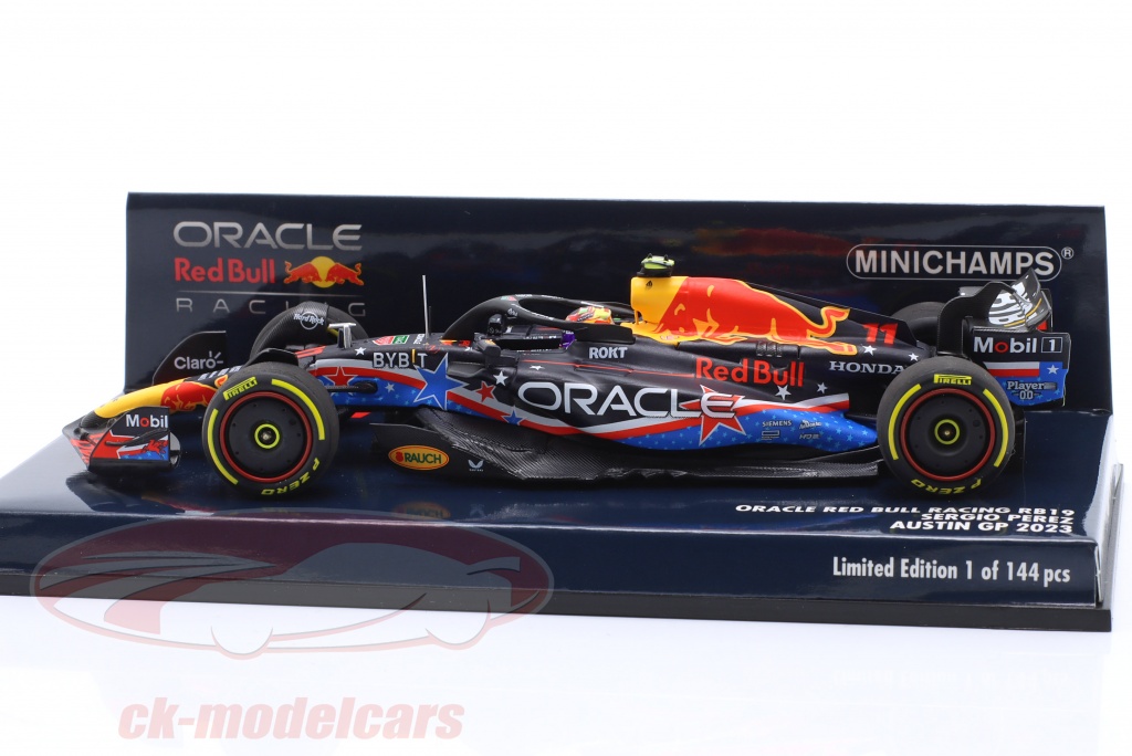 Minichamps 1:43 Sergio Perez Red Bull RB19 #11 4th USA GP Formula 1 2023 410231911 model car ...