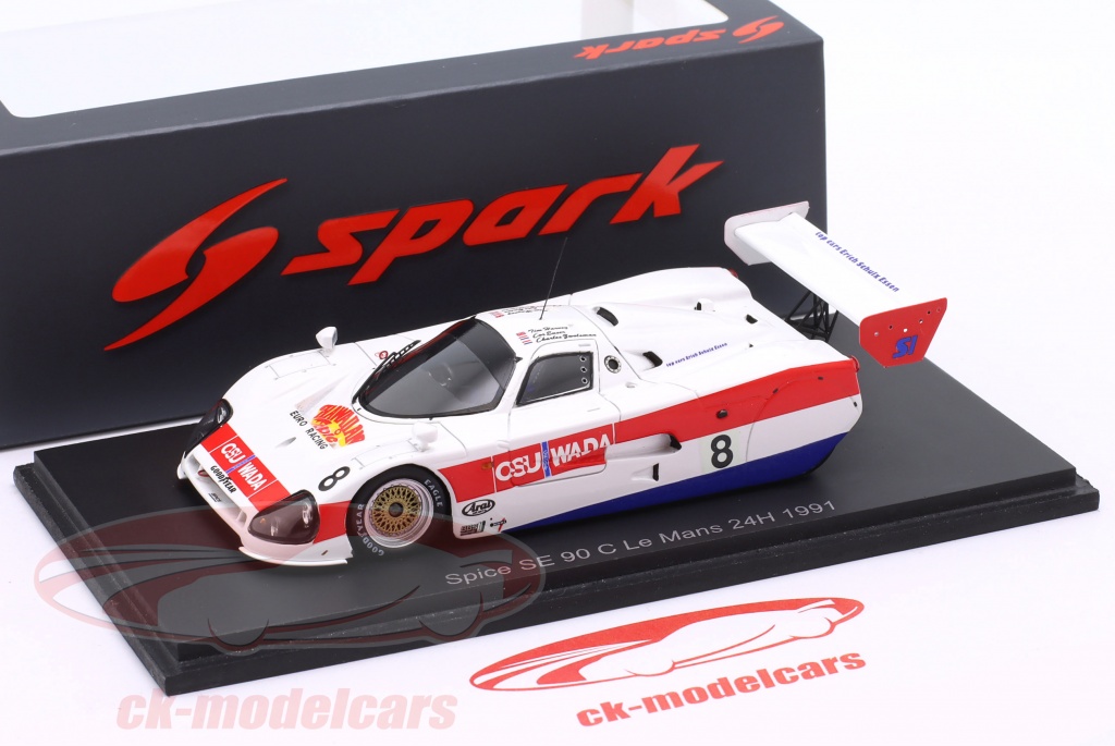Spark 1:43 Spice SE90C #8 24h LeMans 1991 Euser, Zwolsman senior, Harvey S6822 モデル 車 S6822 ...
