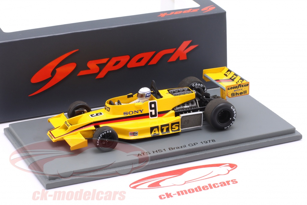 Spark 1:43 Jochen Mass ATS HS1 #9 Brazil GP Formula 1 1978 S3918 model ...