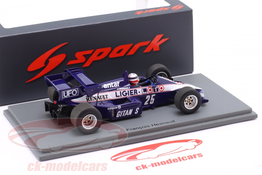Spark 1:43 Francois Hesnault Ligier JS23 #25 ブラジル GP 式 1 1984 S7416 モデル ...
