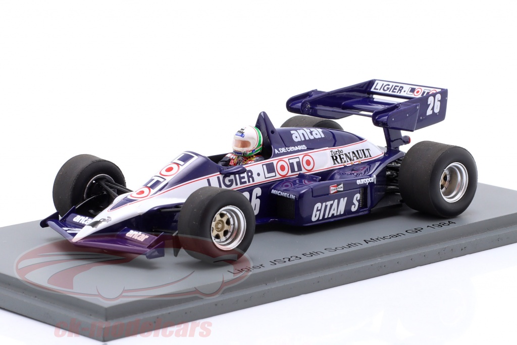 Spark 1:43 Andrea de Cesaris Ligier JS23 #26 5to Sudáfrica GP fórmula 1 ...