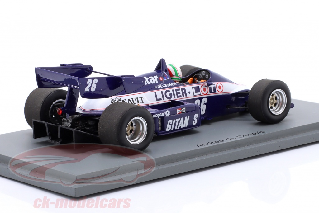 Spark 1:43 Andrea de Cesaris Ligier JS23 #26 5th South Africa GP ...