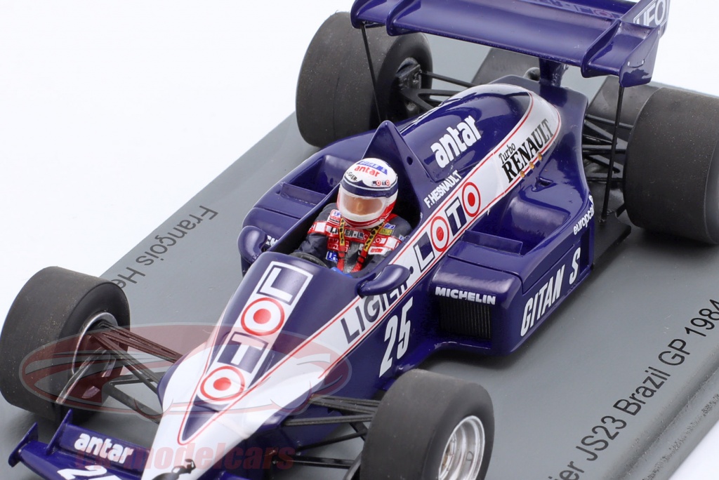Spark 1:43 Francois Hesnault Ligier JS23 #25 Brésil GP formule 1 1984 ...