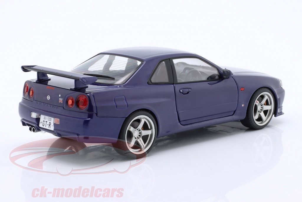 Solido 1:18 Nissan Skyline GT-R (R34) Baujahr 1999 violett S1804303 ...