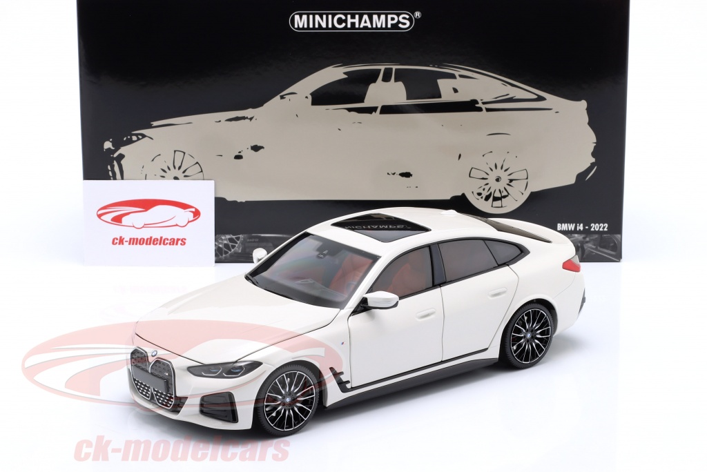 Minichamps 1:18 BMW i4 M50 year 2022 white metallic 110023011 model car ...
