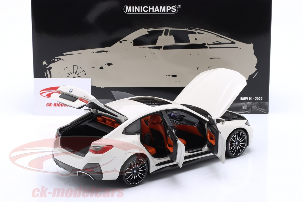 Minichamps 1:18 BMW i4 M50 year 2022 white metallic 110023011 model car ...