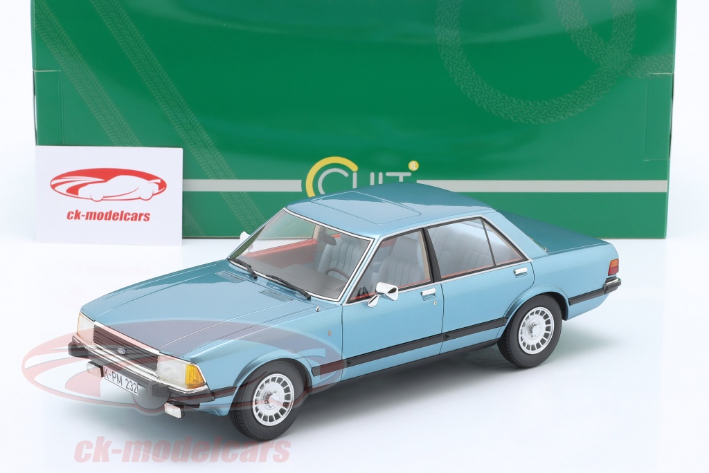 Cult Scale Models 1:18 Ford Granada 2.8 Ghia Saloon year 1978 blue ...