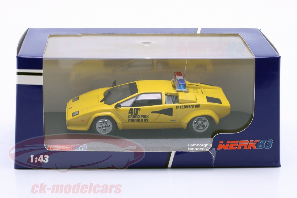 WERK83 1:43 Lamborghini Countach Safety Car Monaco GP formula 1 1982 ...