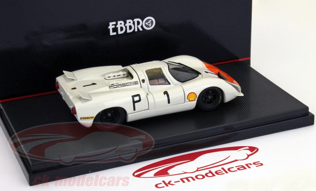 Ebbro 1:43 Porsche 908 Queue courte du Nürburgring 1968 Mitter / Scarfiotti 43739 modèle voiture ...