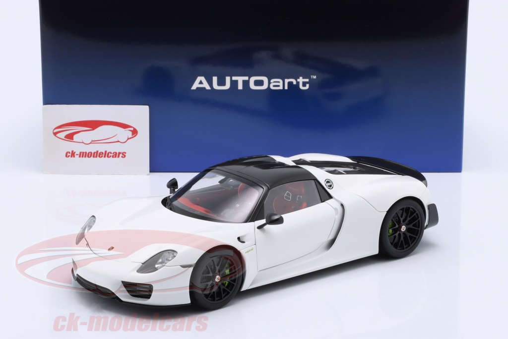 AUTOart 1:18 Porsche 918 Spyder Weissach Package 2013 white 77920 model ...
