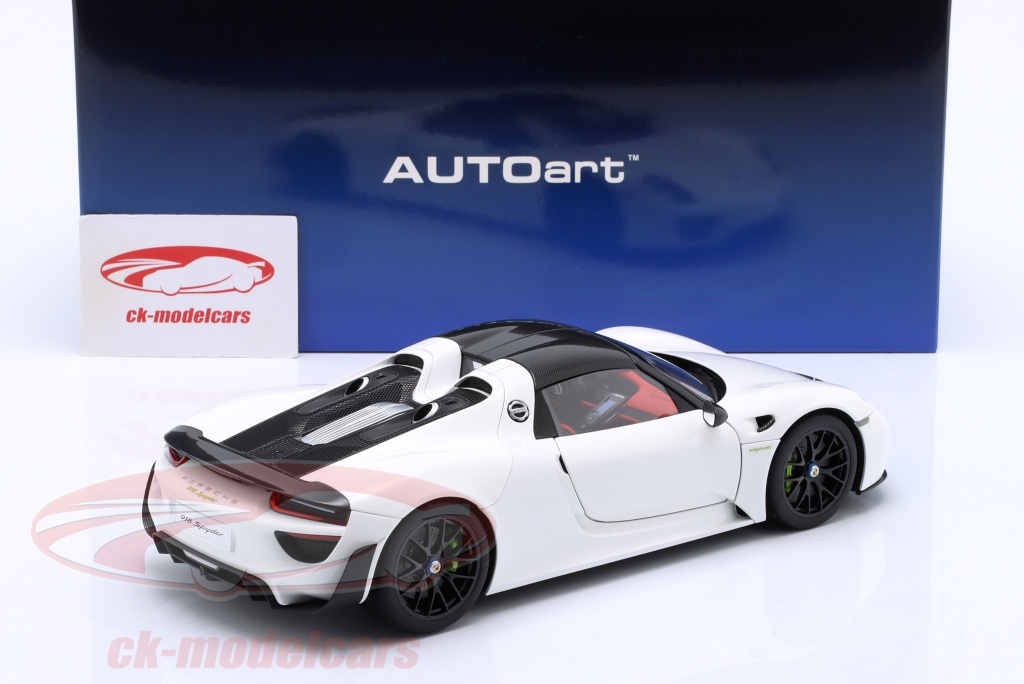 AUTOart 1:18 Porsche 918 Spyder Weissach Package 2013 white 77920 model ...