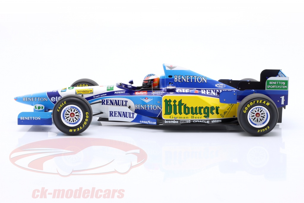 Minichamps 1:12 M. Schumacher Benetton B195 #1 Winner Europe GP Formula 1 World Champion 1995 ...
