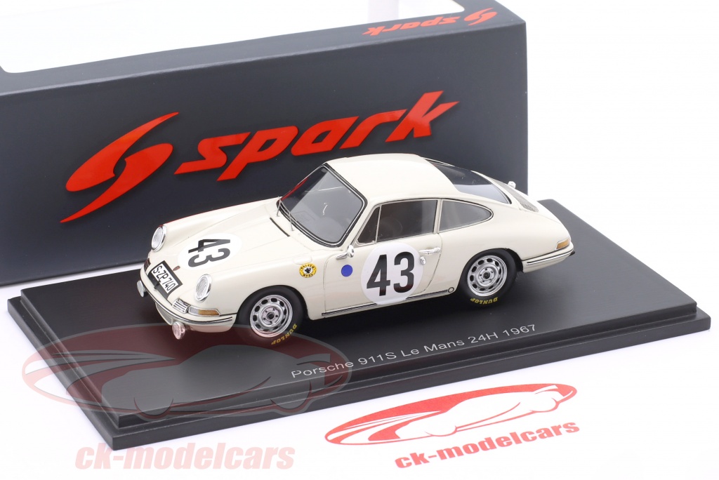 Spark 1:43 Porsche 911S #43 24h LeMans 1967 Dewez, Fischhaber S9737 Modellauto S9737 9580006997371