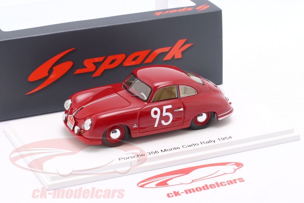 Spark 1:43 Porsche 356 #95 Rallye Monte Carlo 1954 Schild, Bjornestad ...