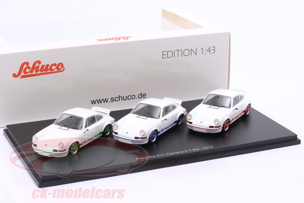 Schuco 1:43 3-Car Set Porsche 911 Carrera 2.7 RS year of construction ...