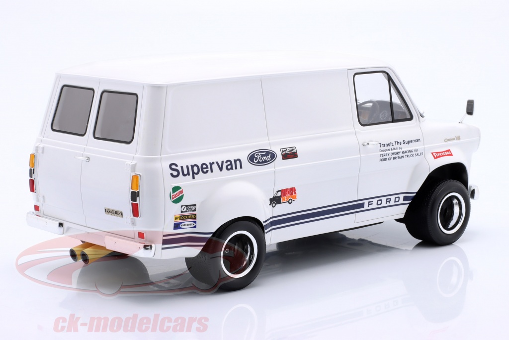 Schuco 1:18 Ford Transit Supervan 1 year 1979 white 450066000 model car 450066000 9581677106604