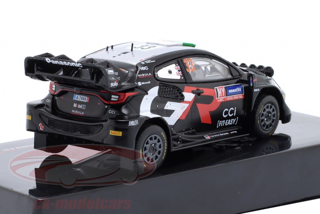Ixo 1:43 Toyoto GR Yaris Rally1 Hybrid #33 第二名 Rallye 瑞典 2024 Evans ...