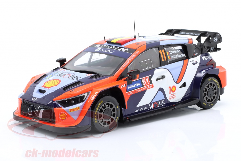 Ixo 1:18 Hyundai i20 N Rally1 Hybrid #11 4th Rallye Sweden 2024 Neuville, Wydaeghe 18RMC201.22 ...