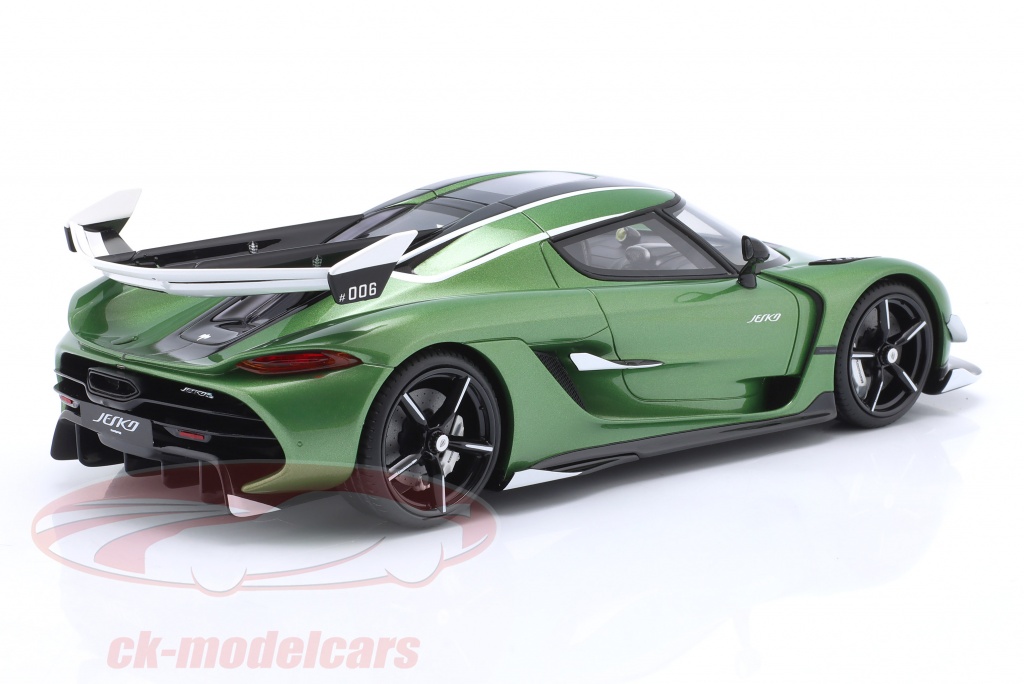 GT-SPIRIT 1:18 Koenigsegg Jesko year 2024 green metallic / white GT927 ...