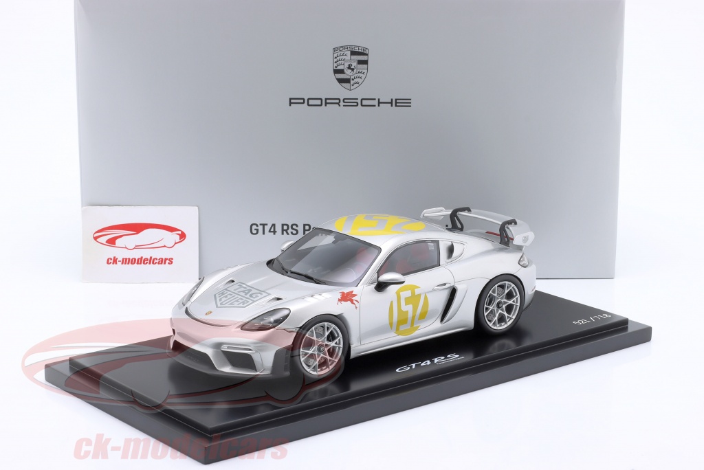 Spark 1:18 Porsche 718 (982) Cayman GT4 RS #152 Tribute Carrera Panamericana 1953 WAP0214120SCAY ...
