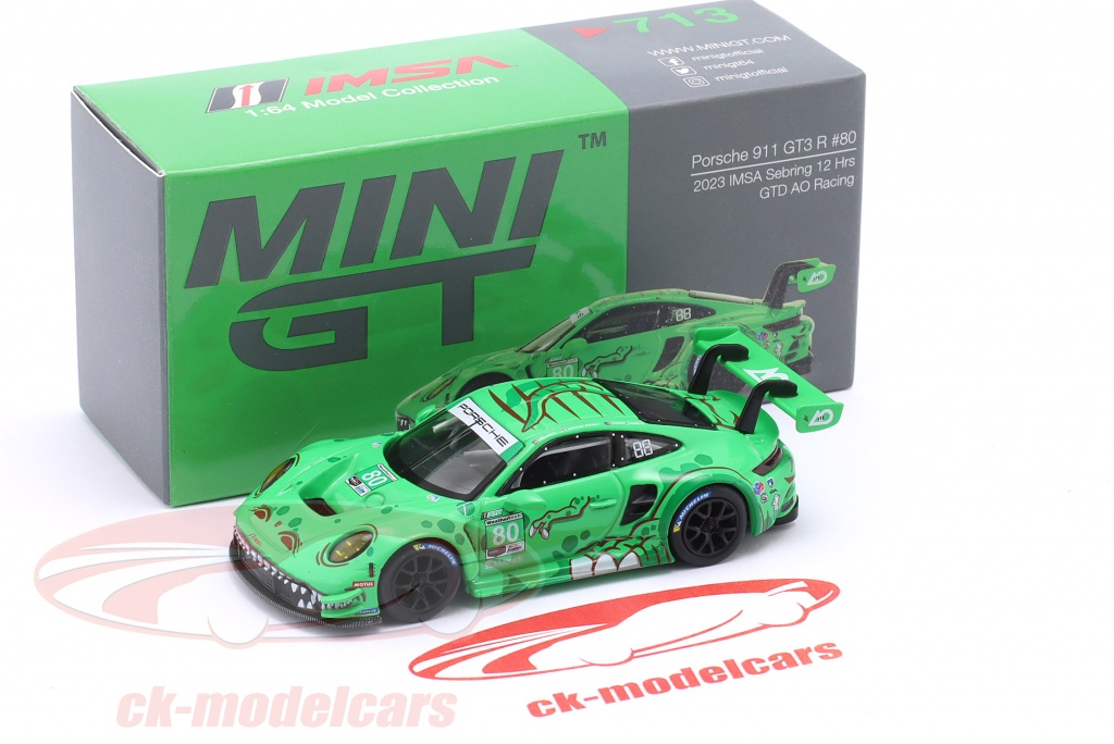 True Scale 1:64 Porsche 911 (992) GT3 R #80 12h Sebring IMSA 2023 REXY ...