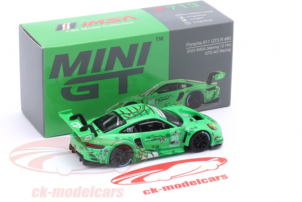 True Scale 1:64 Porsche 911 (992) GT3 R #80 12h Sebring IMSA 2023 REXY ...