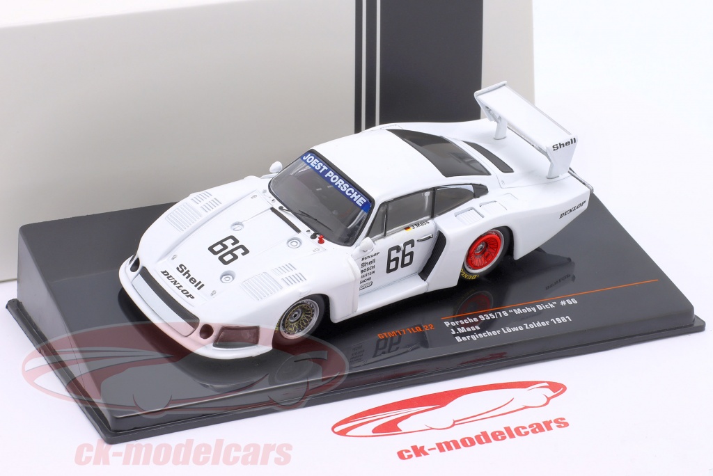 Ixo 1:43 Porsche 935/78 Moby Dick #66 3rd DRM Zolder 1981 Jochen Mass ...
