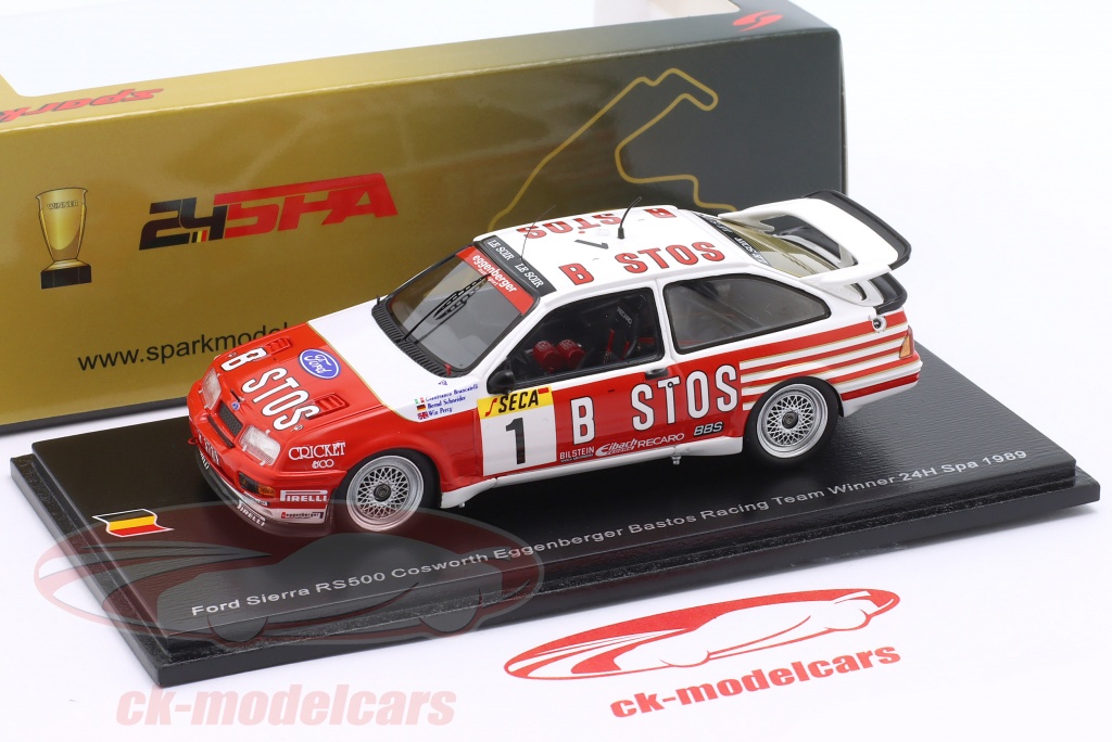 Spark 1:43 Ford Sierra RS 500 Cosworth #1 gagnant 24h Spa 1989 Bastos ...