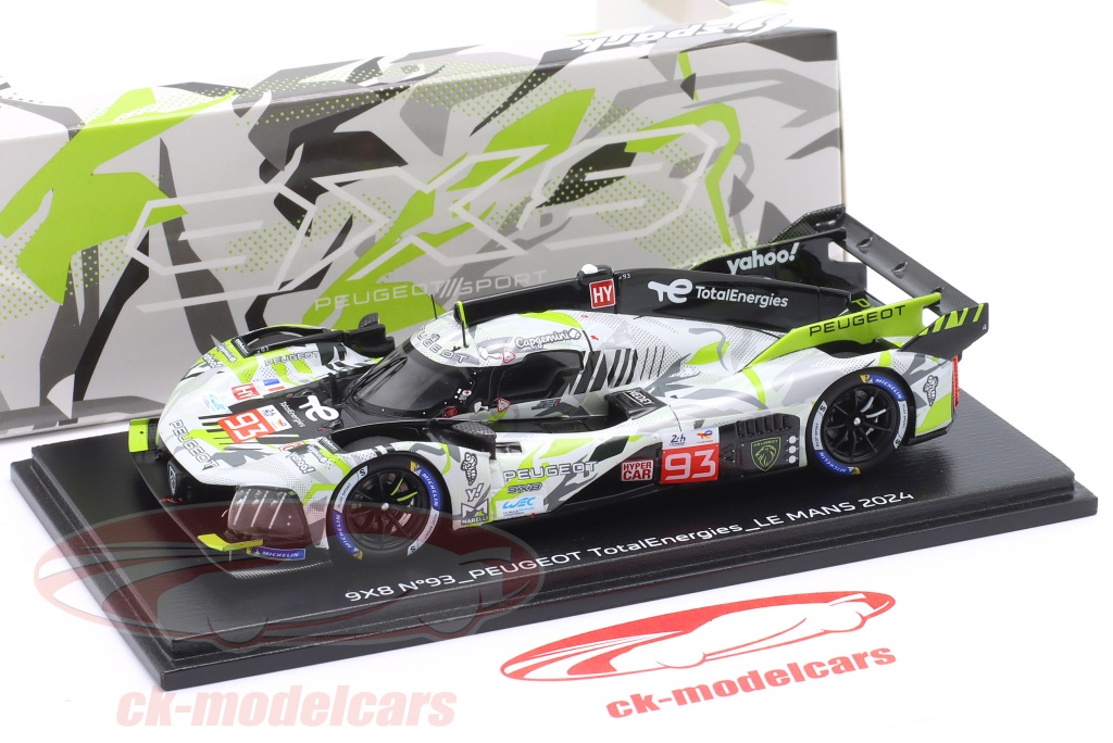 Spark 1:43 Peugeot 9X8 2024 #93 24h LeMans 2024 Jensen, Müller, Vergne ...