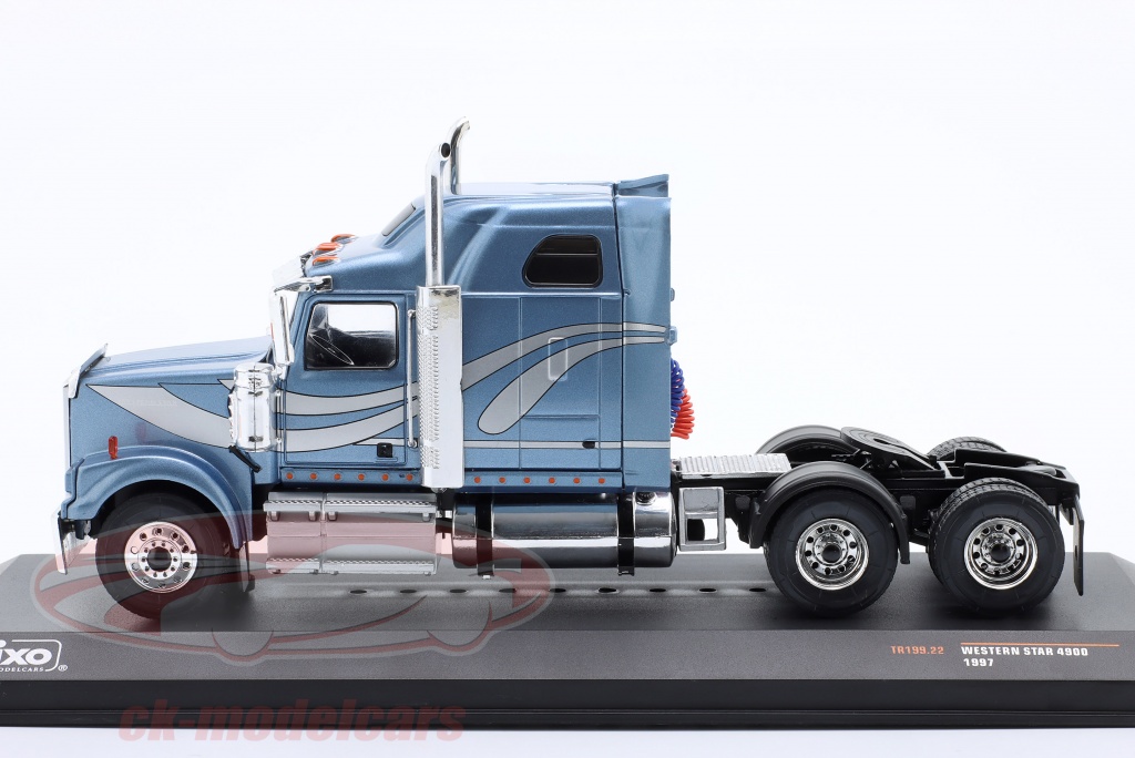 Ixo 1:43 Western Star 4900 Truck year 1997 light blue metallic with decor TR199.22 model car ...
