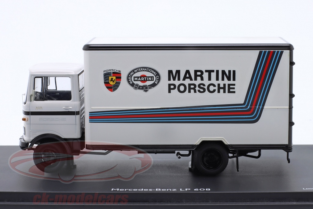 Schuco 1:43 Mercedes-Benz LP 608 Renntransporter Porsche Martini Racing ...